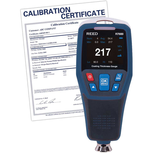 Reed Instruments Coating Thickness Gauge with ISO Certificate IC487 ...