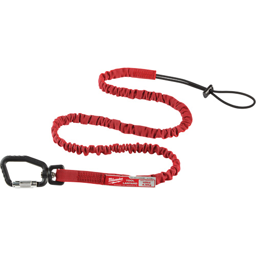 Milwaukee Extended Reach Locking Tool Lanyard, Bungee, Carabiner/Loop SHA089 | Consource
