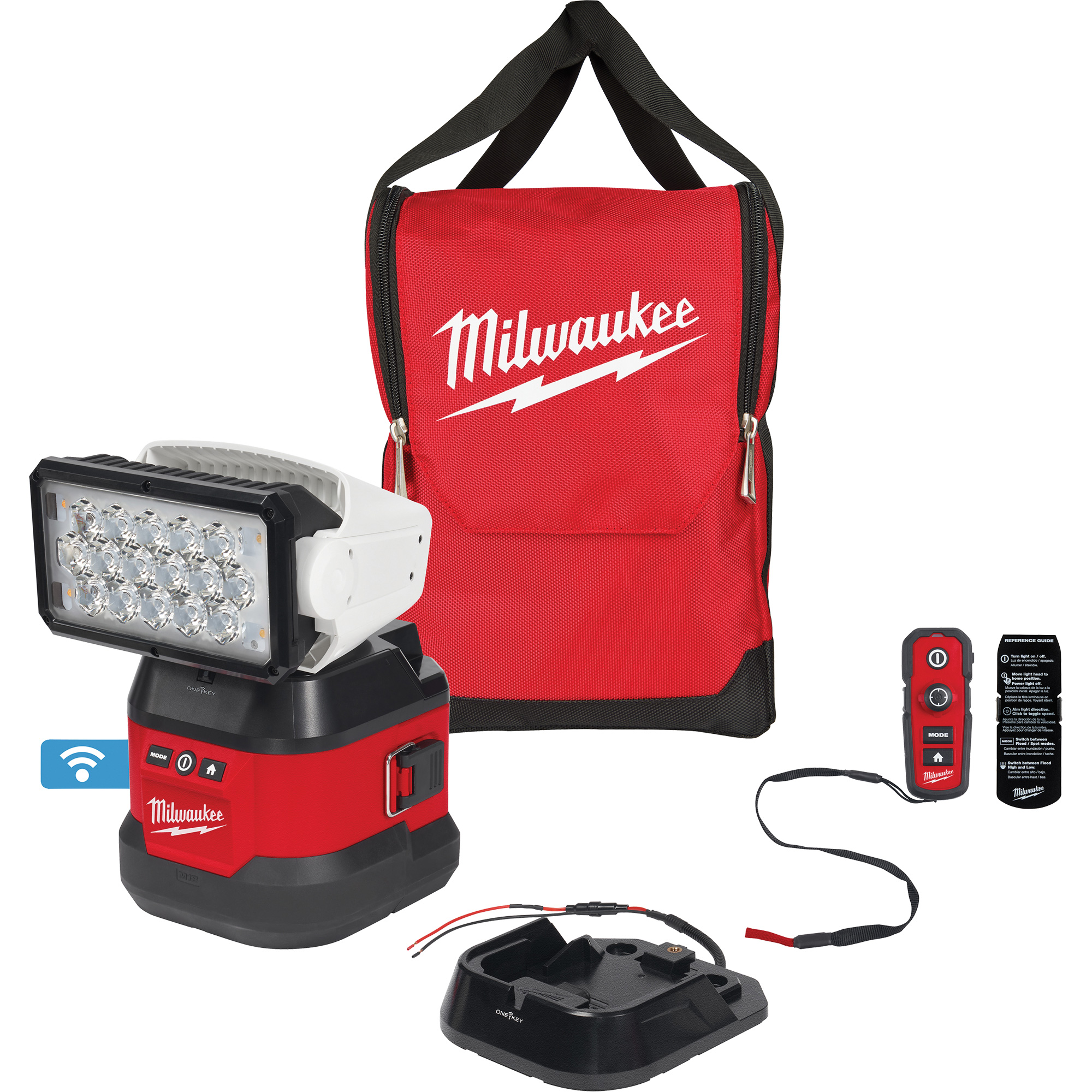 Milwaukee Utility Remote Control Search Light Kit, LED, 4250 Lumens ...